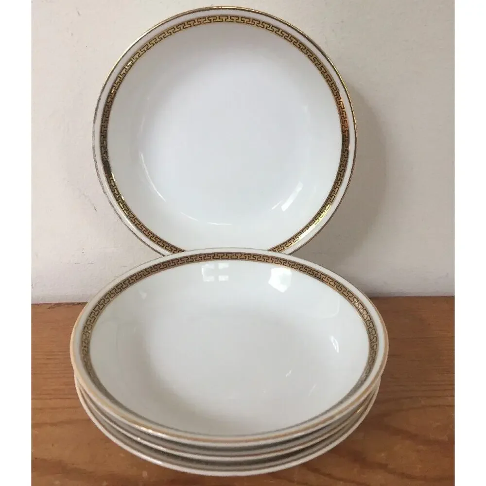 Noritake | Dining | Set 4 Vtg Noritake Nippon Crete Greek Key White ...